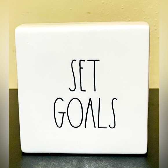 Rae Dunn | Accents | Rae Dunn Set Goals Crush Them Desk Or Shelf Sitter ...